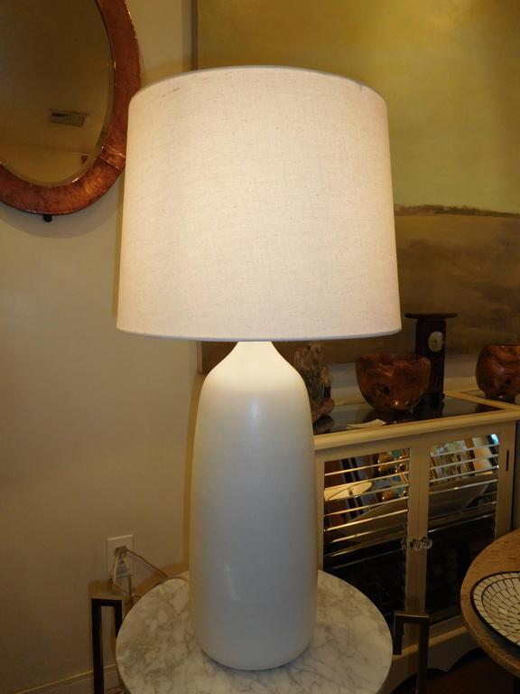 Large Studio Pottery White Lamp For Sale at 1stDibs | studio pottery lamp