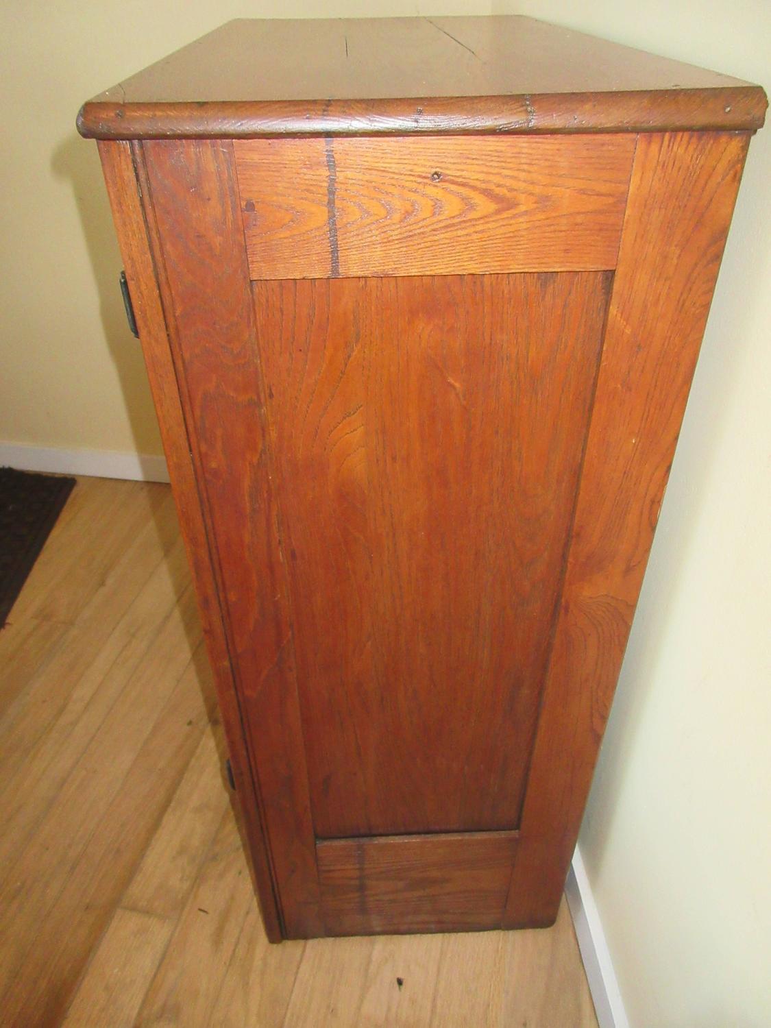 Late 19thc American Oak Wood Ice Box at 1stdibs
