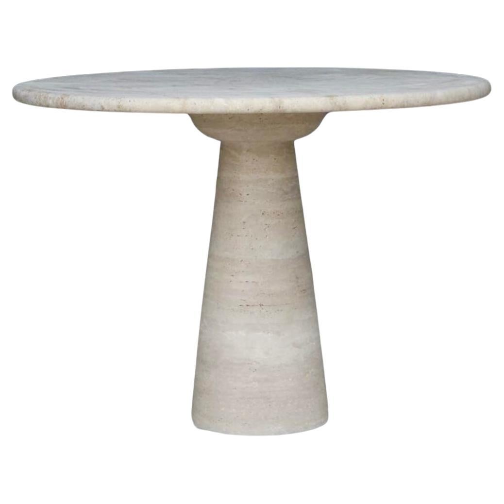 Travertine dining table in the style of Angelo Mangiarotti, 1970s For ...