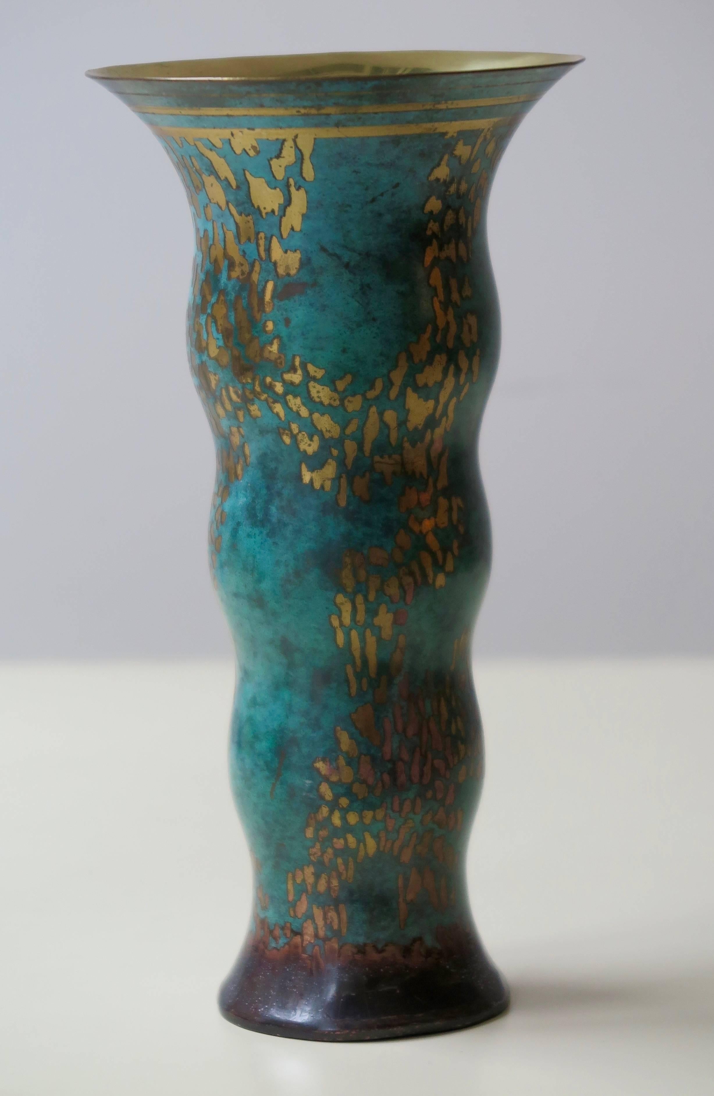Collection of Three Metal Vases by WMF at 1stDibs