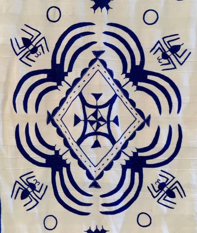 Hand Embroidered African Textile, Cameroon For Sale at 1stDibs