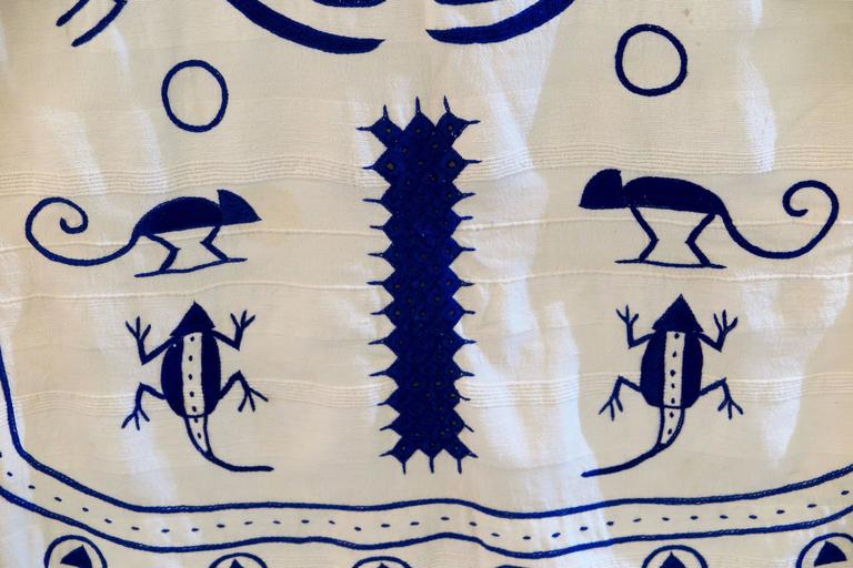 Hand Embroidered African Textile, Cameroon For Sale at 1stDibs