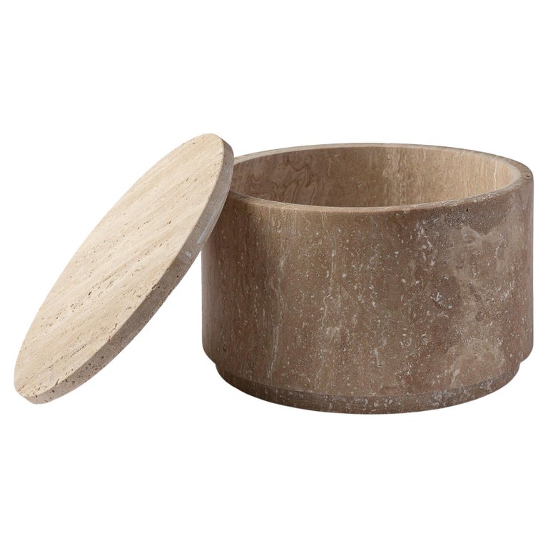 Petra Jar, Large Stone Jar in Italian Travertine For Sale at 1stDibs