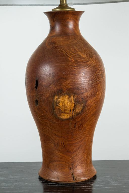 Vintage Burl Wood Lamp at 1stDibs