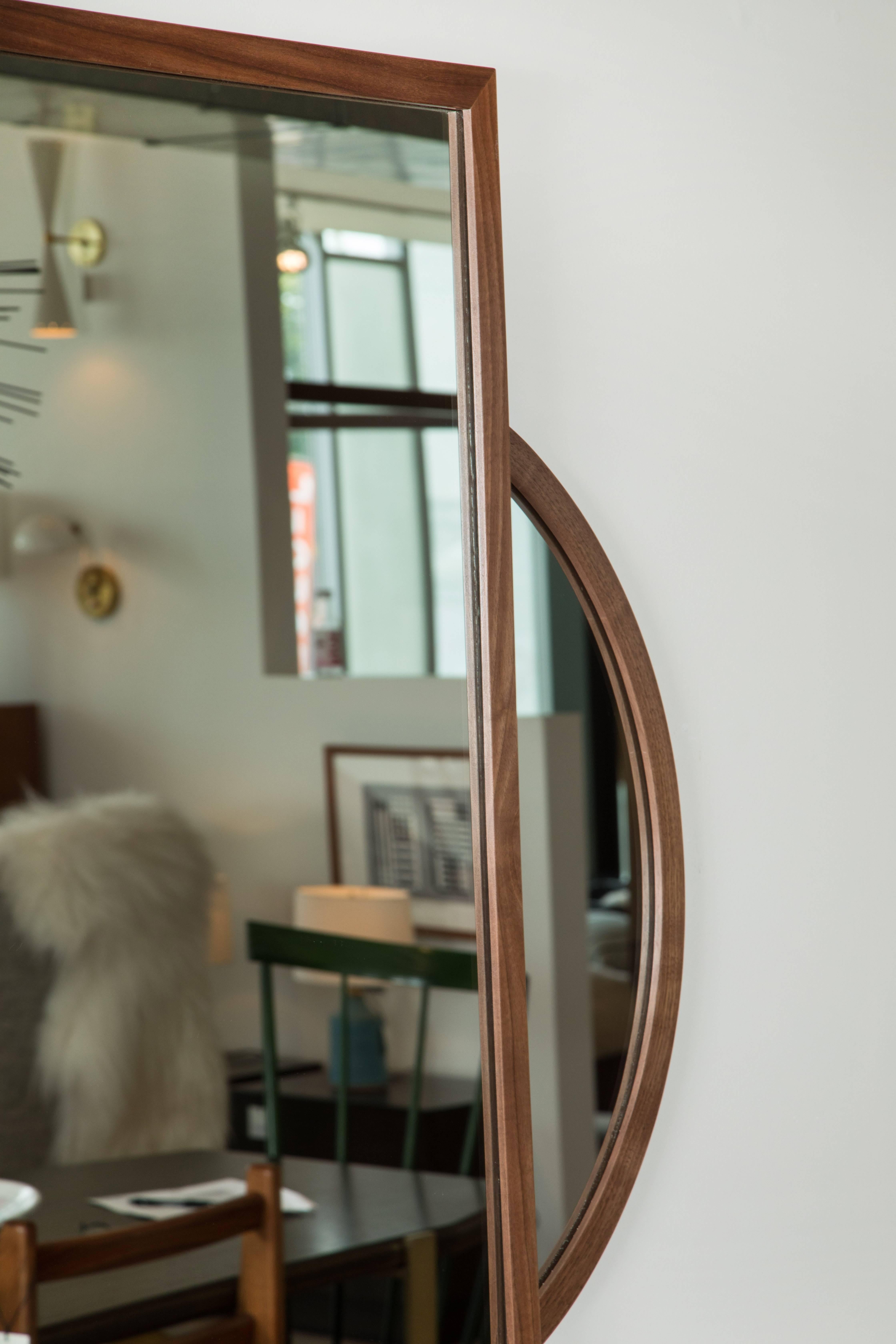 Walnut Eclipse Mirror by O&G Studio For Sale at 1stDibs | o&g studio