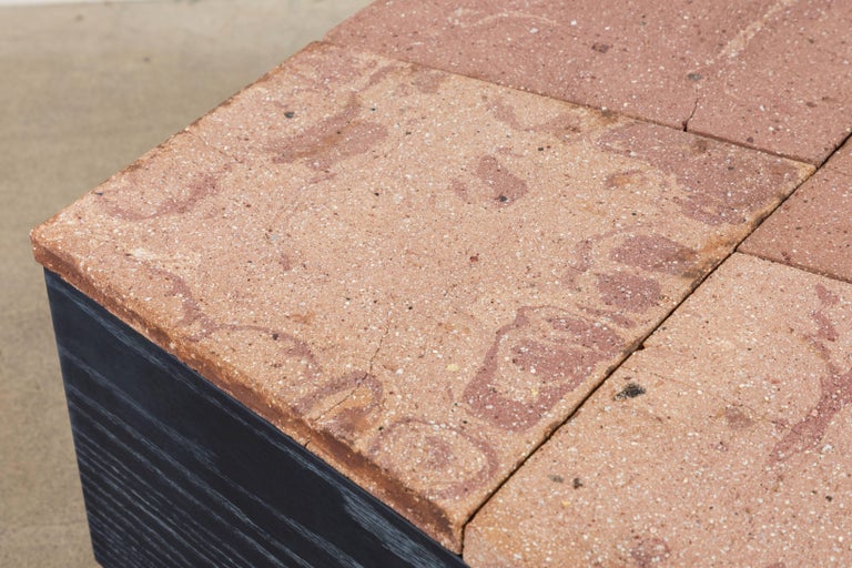 Solid Oak and Ceramic Side Table by Jonathan Cross for Collabs in Clay ...