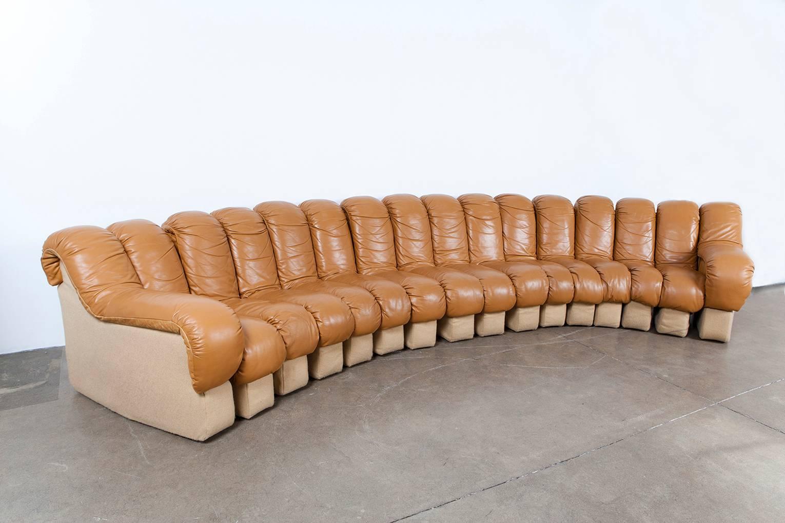 De Sede "Non Stop" DS600 Leather Sofa at 1stDibs | de sede non stop sofa
