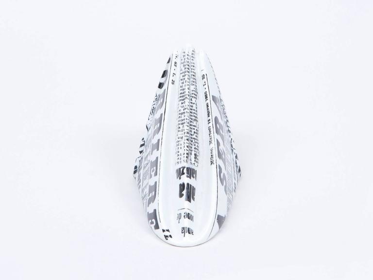 Fornasetti Newspaper Hat Paperweight at 1stDibs
