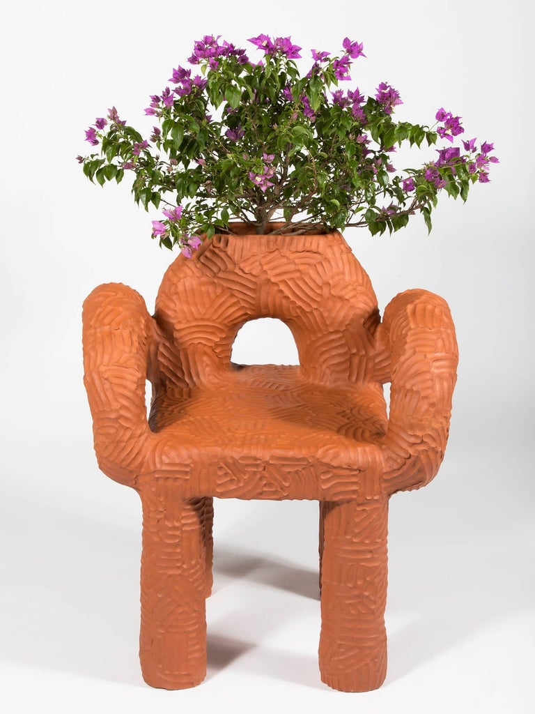 Chris Wolston Terracotta "Zipolite Plant Chair" at 1stDibs