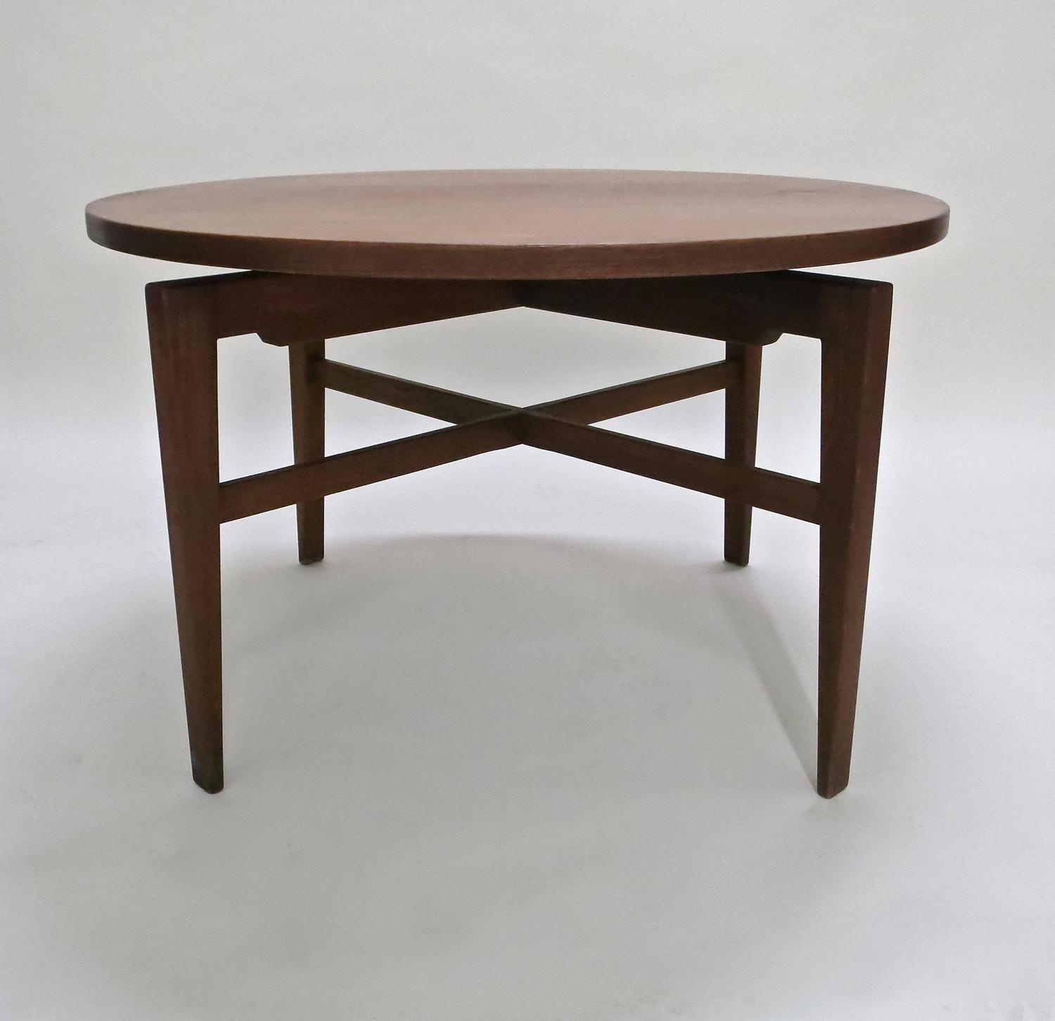 Rotating Table By Jens Risom Circa 1950 Original Manufacturers Label Rotating Table By Jens Risom Circa 1950 Original Manufacturers Label