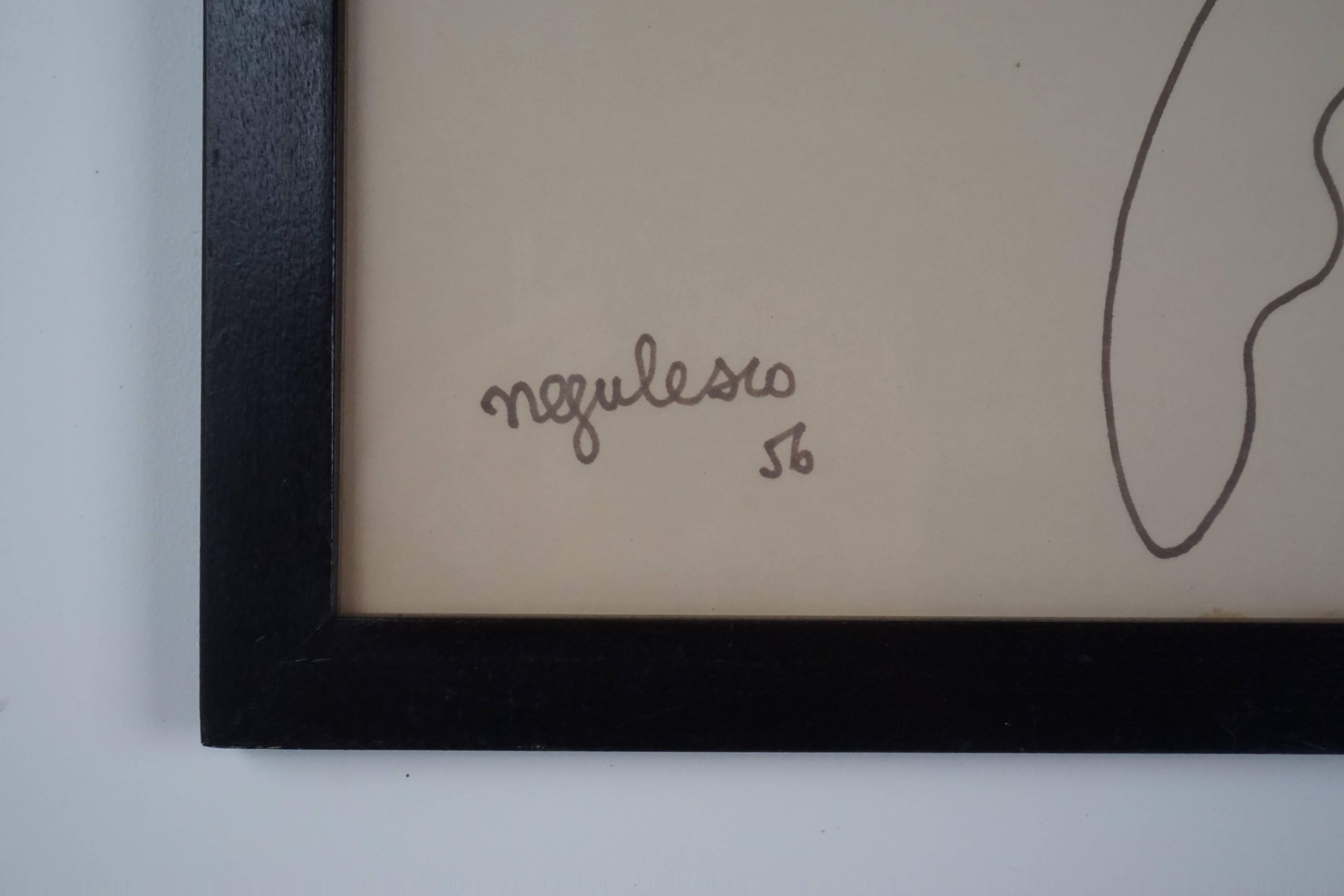 Line Drawing by Jean Negulesco at 1stDibs