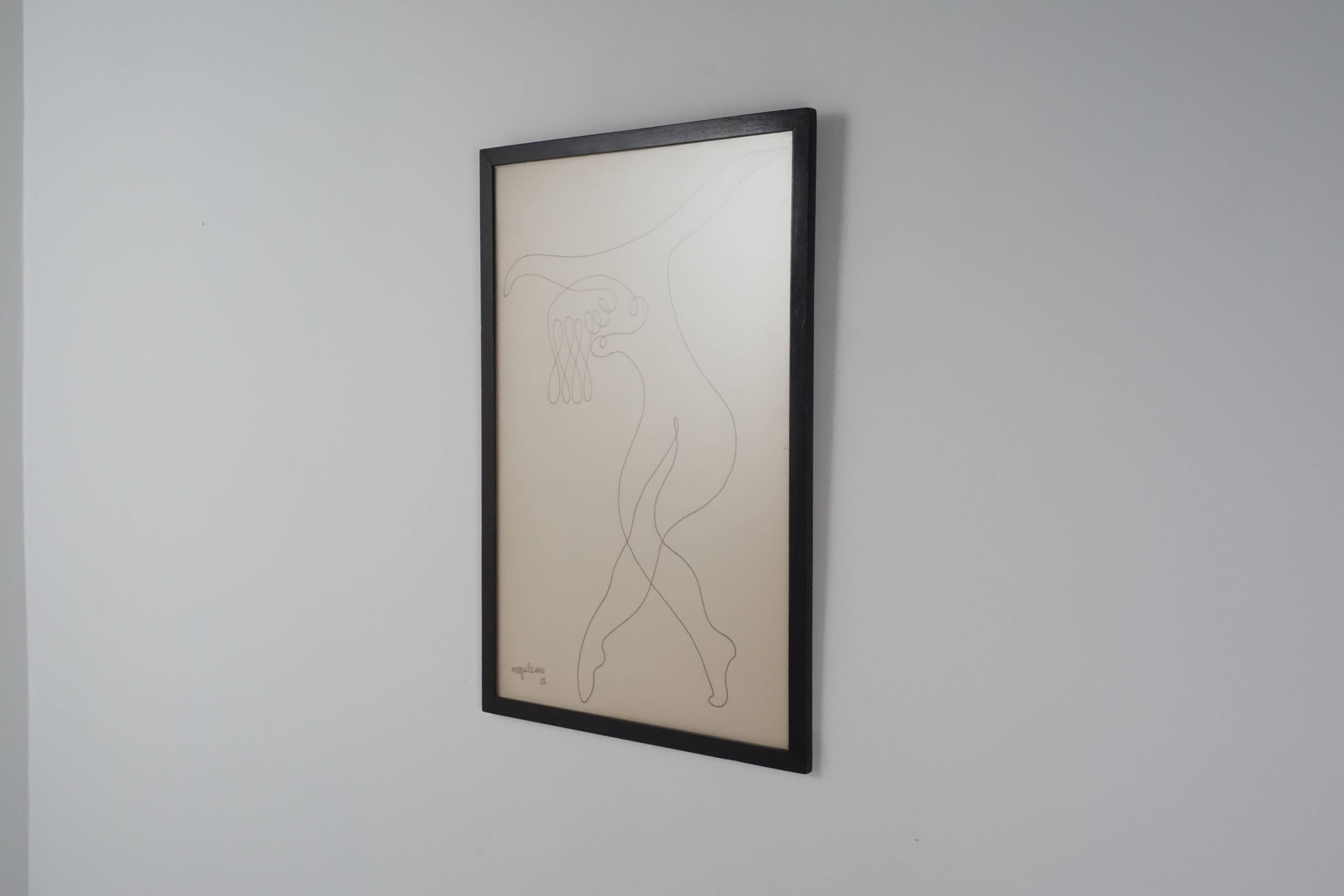 Line Drawing by Jean Negulesco at 1stDibs