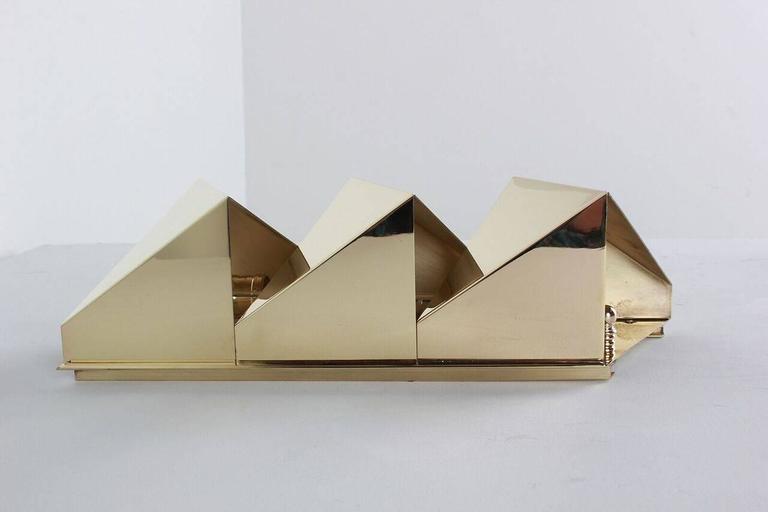 Brass Geometric Sconces at 1stDibs