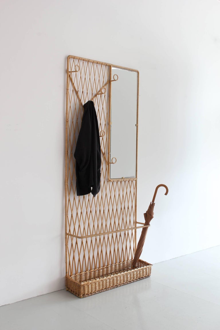 French Wicker Hall Tree at 1stDibs
