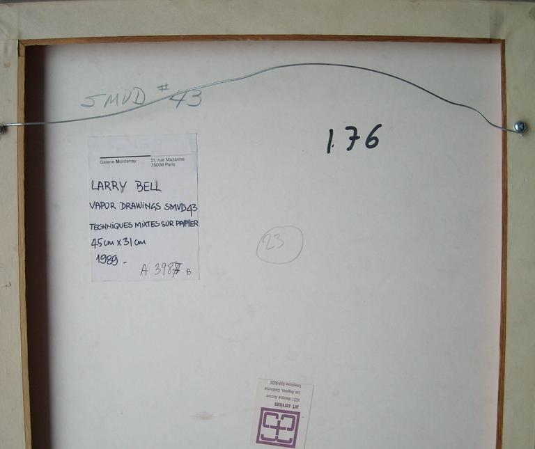 Larry Bell Collage, Painting, Fraction Series, Signed, Framed, Label at ...