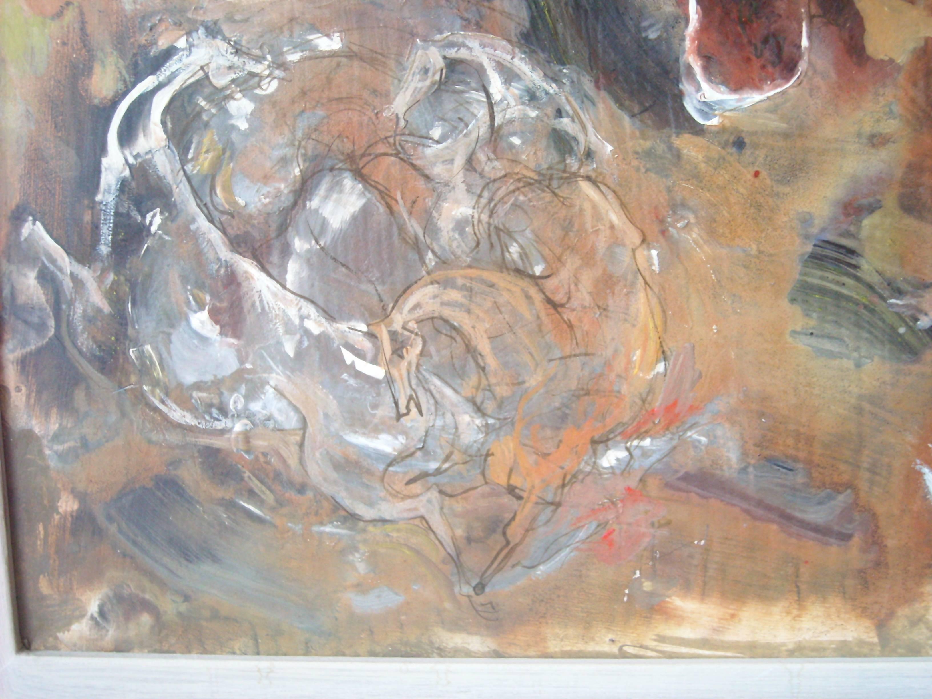 Kenneth Callahan Large, Tempera, Masonite Painting, Dated and Signed at ...