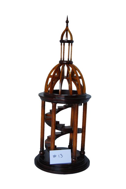 Carved Wood Bell Tower Model For Sale at 1stDibs