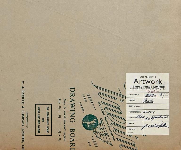 Original "Cutaway" Drawing of the Lotus 30 Racing Car by Brian Hatton ...