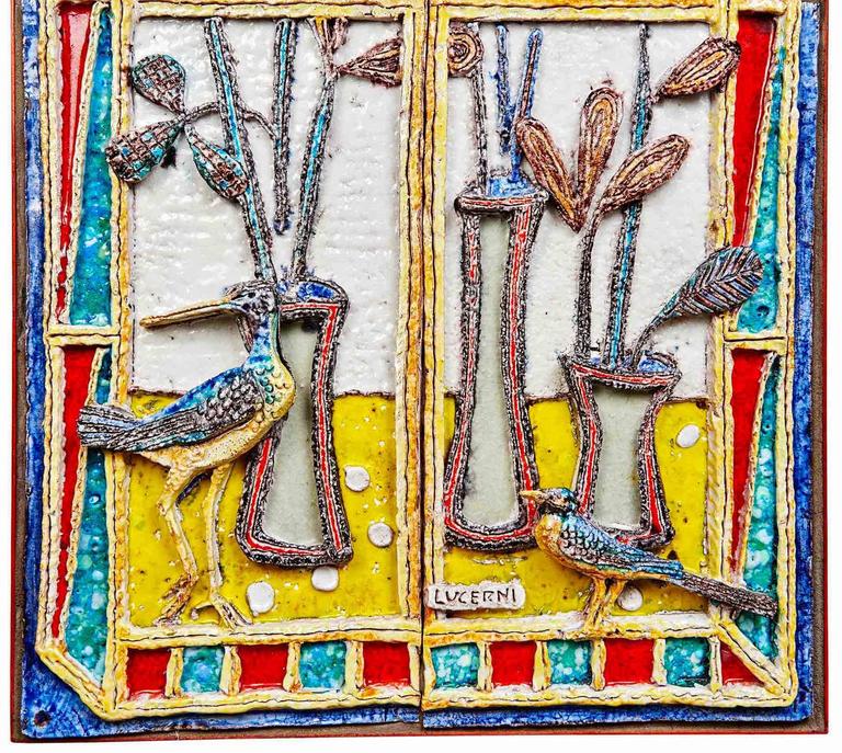 Massive Ceramic Bas-Relief by Ugo Lucerni at 1stDibs