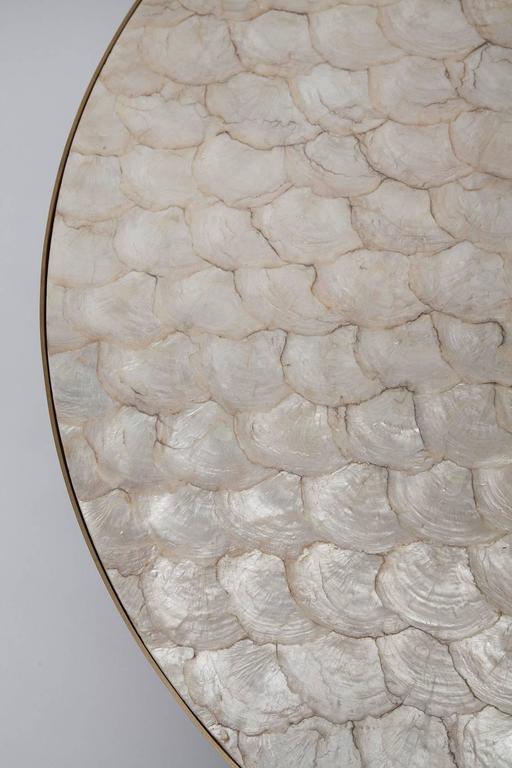 Capiz Shell and Brass Coffee Table in the Manner of Billy Haines at 1stDibs