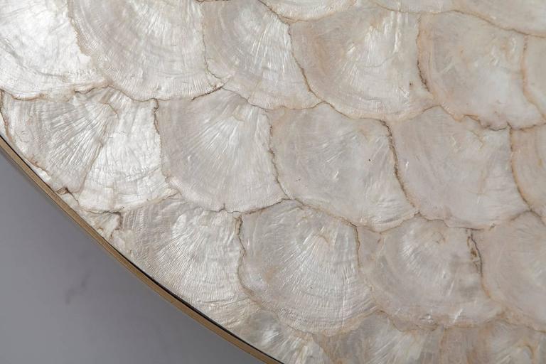 Capiz Shell and Brass Coffee Table in the Manner of Billy Haines at 1stDibs