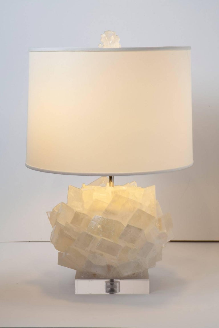 Calcite Crystal Table Lamps by Kathryn McCoy at 1stDibs
