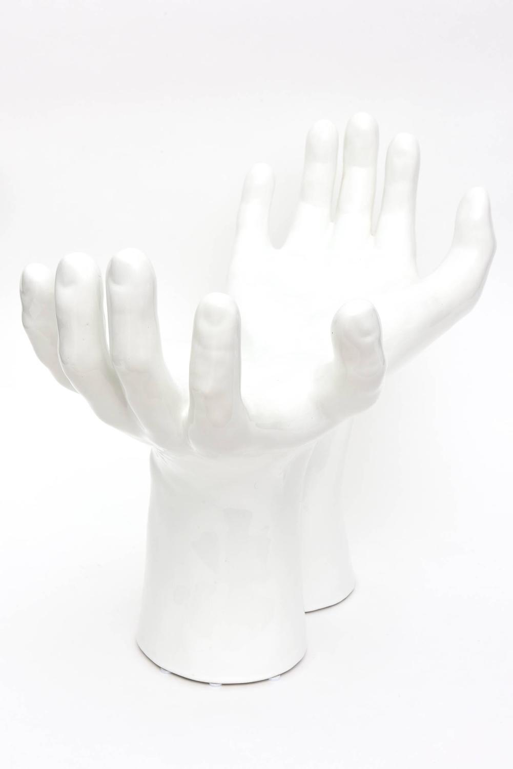Monumental Italian Ceramic Hands Sculpture at 1stdibs