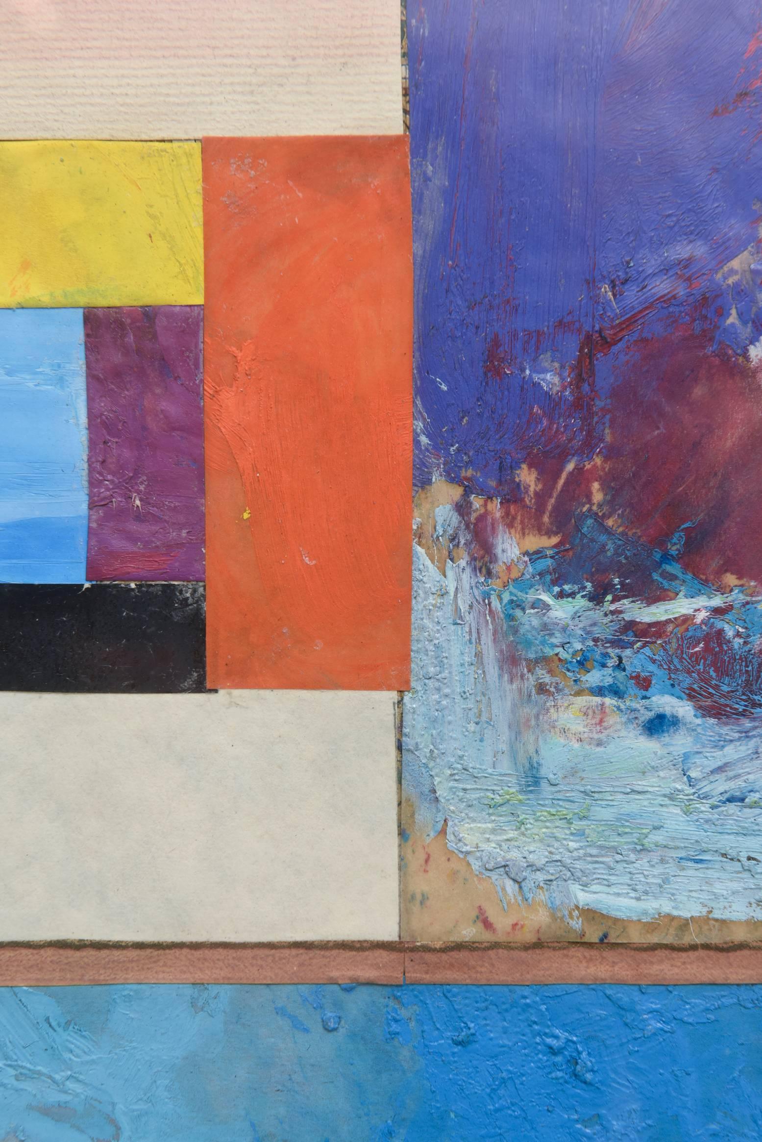 Mid-Century Mixed-Media Geometric Abstract Collage by Charmion Von ...