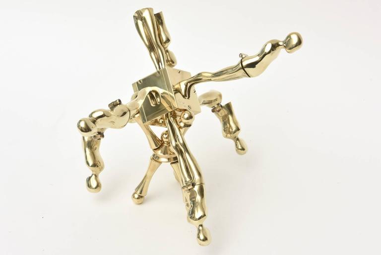 Ernest Trova Falling Man Brass Sculpture One of a Kind Vintage For Sale ...