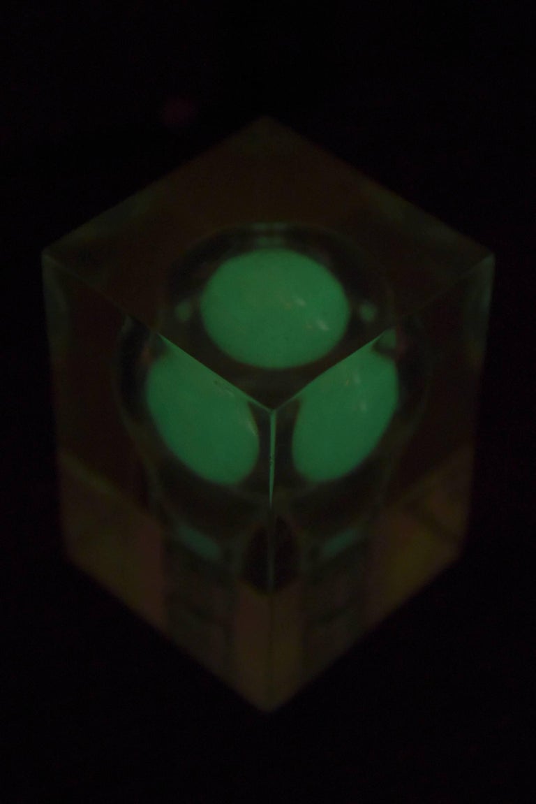 Pierre Giraudon French Pop Art Lucite Light Bulb Sculpture/ Paperweight ...
