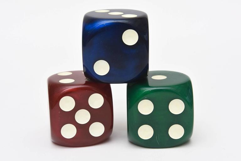 Set of 5 Bakelite Vintage Dice at 1stDibs