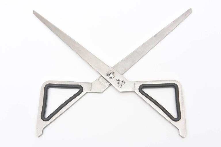 Modernist Vintage Stainless Steel Scissors and Letter Opener at 1stDibs