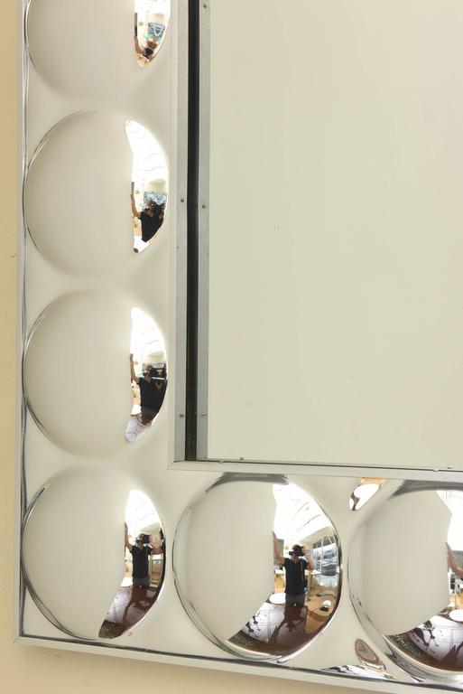 Panton Style Square Silvered Plexiglass Bubble Mirror with Mirror at ...