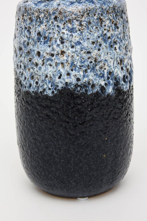 Molten Textural Ceramic West German Lava Vase or Vessel at 1stDibs
