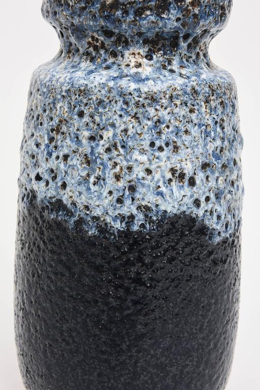 Molten Textural Ceramic West German Lava Vase or Vessel at 1stDibs