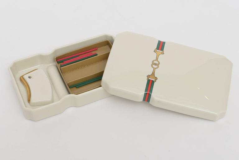 Vintage Porcelain Gucci Incense Two-Part Box at 1stDibs