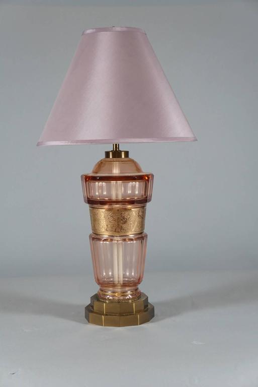 Pair of Large Art Deco Glass Lamps by Moser at 1stDibs | moser lamp at ...