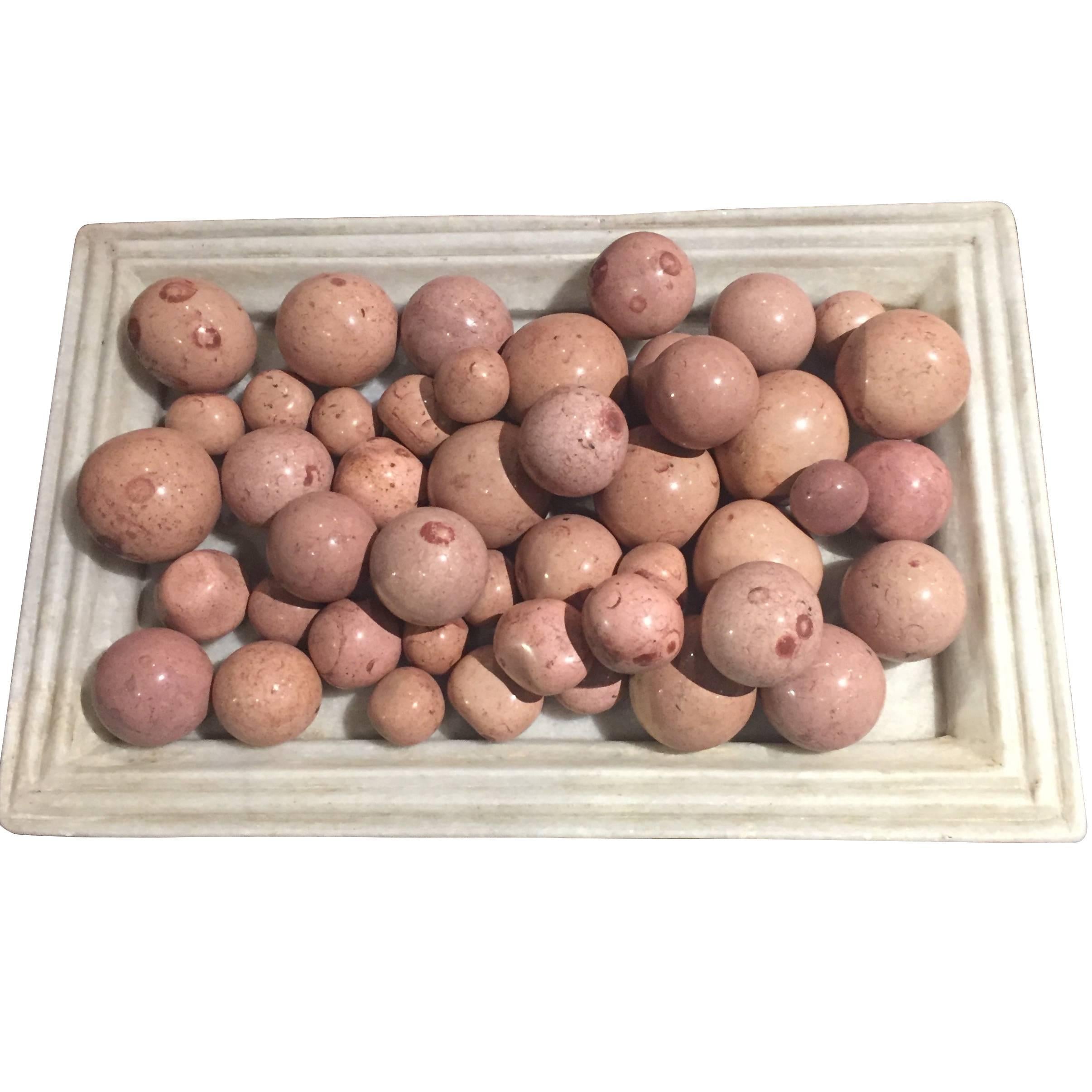 Collection Rose Colored Stone Balls, Brazil, Contemporary at 1stDibs ...