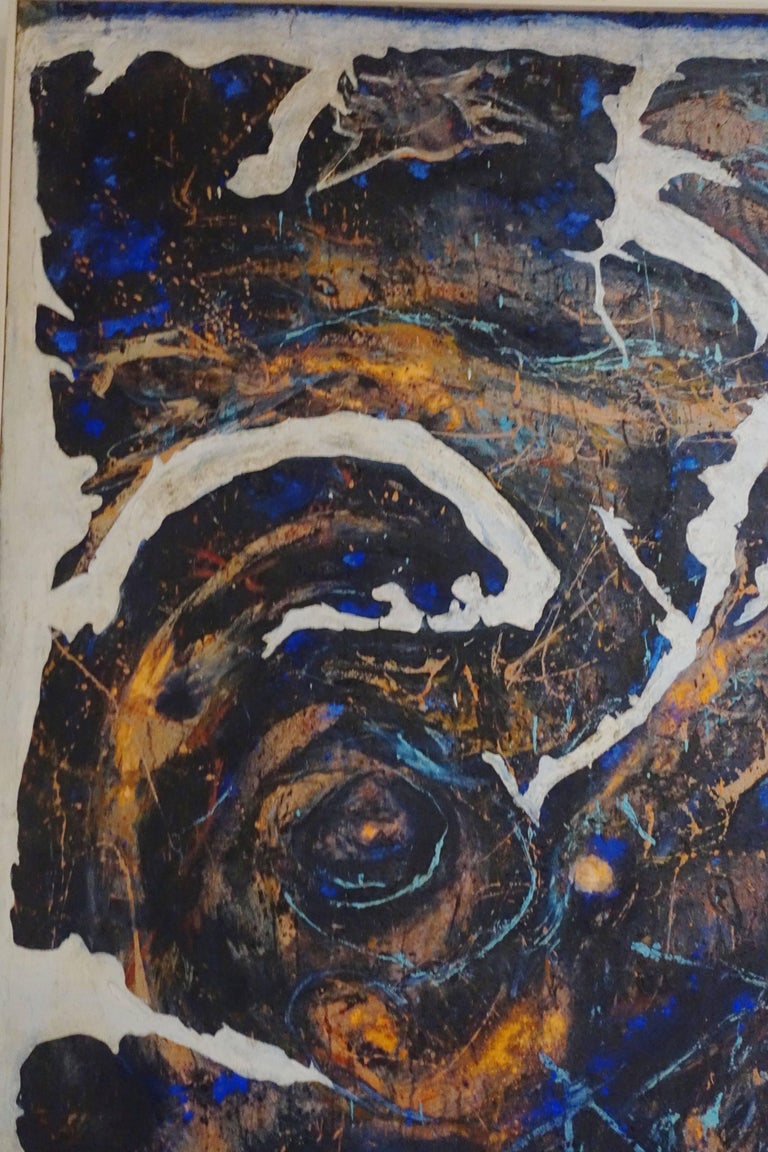 French Artist Jean Pierre Neveu Extra Large Oil Abstract Painting ...