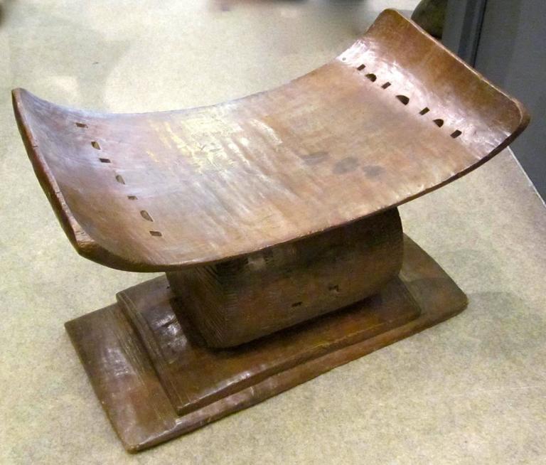 Ashanti African Wooden Stool, Ghana, 1920s at 1stDibs