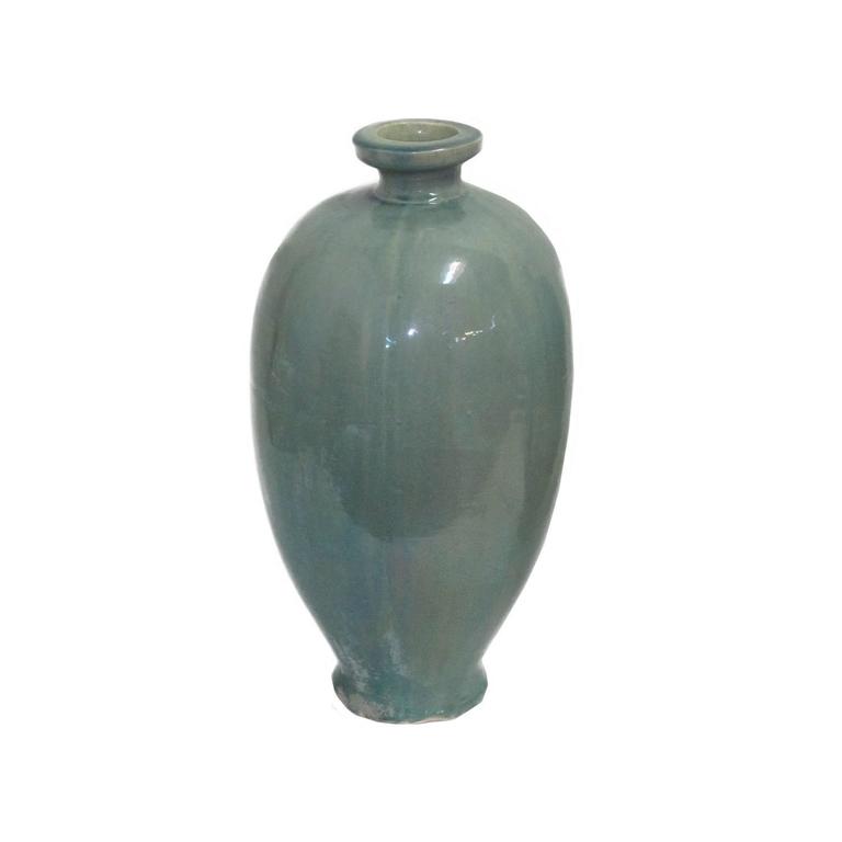 Extra Large Washed Turquoise Vases, China, Contemporary at 1stDibs