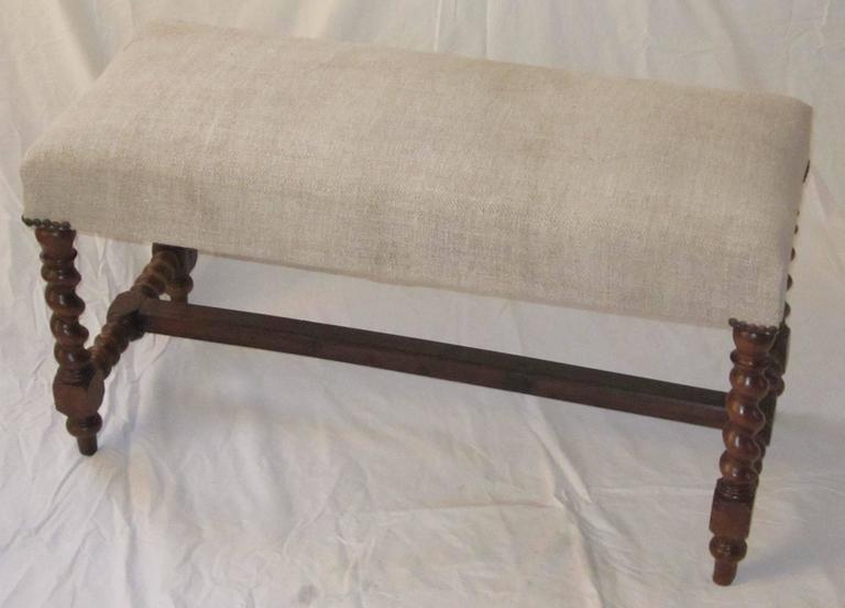 19th Century Italian Oak Bench Twisted Spindle Legs at 1stDibs ...