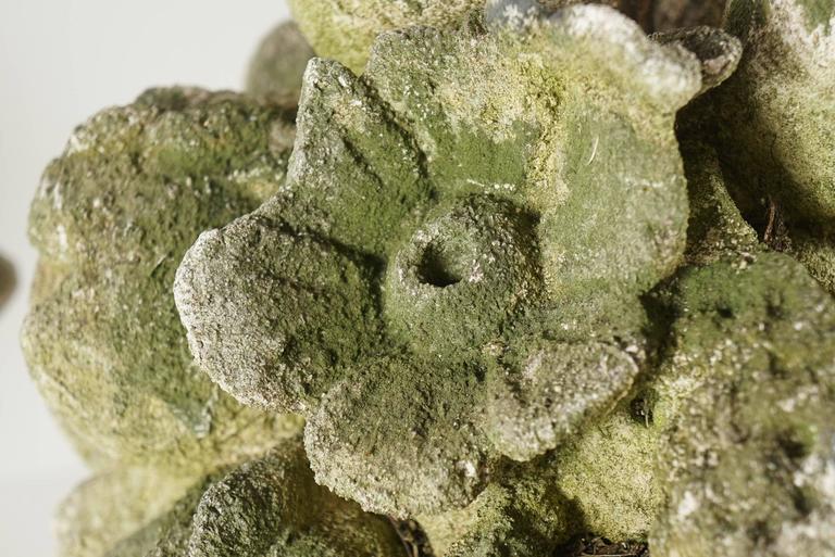 Pair of Vintage Carved Tuffa Stone Flower and Fruit Baskets at 1stDibs