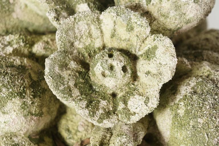 Pair of Vintage Carved Tuffa Stone Flower and Fruit Baskets at 1stDibs