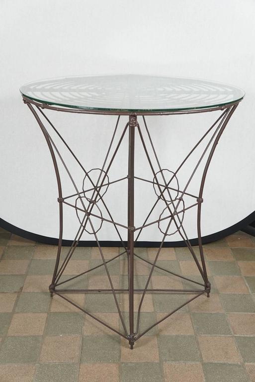 American 19th Century Woven Wire Victorian Garden Table from J. Garvin ...