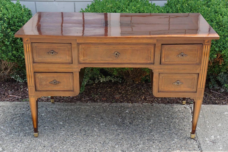 Italian Walnut and Fruitwood Inlayed, Late 18th or Early 19th Century ...