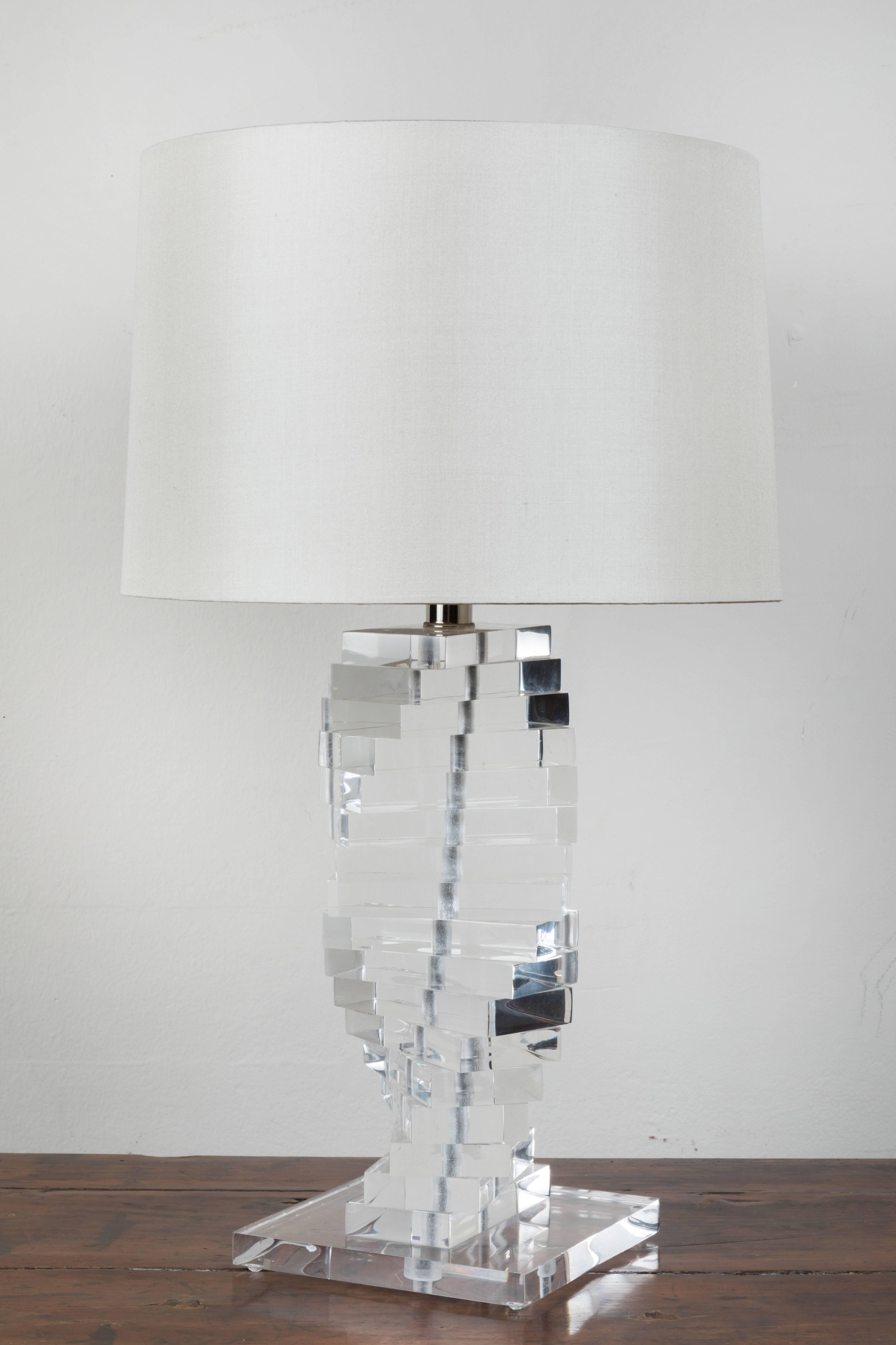 MidCentury Lucite Table Lamps For Sale at 1stDibs