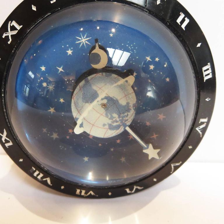 Mid Century Westclox Celestial Bakelite Winding Clock at 1stDibs