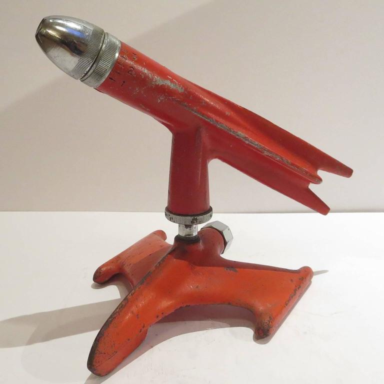 Painted Cast Iron Rocket Lawn Sprinkler at 1stDibs | rocket garden ...
