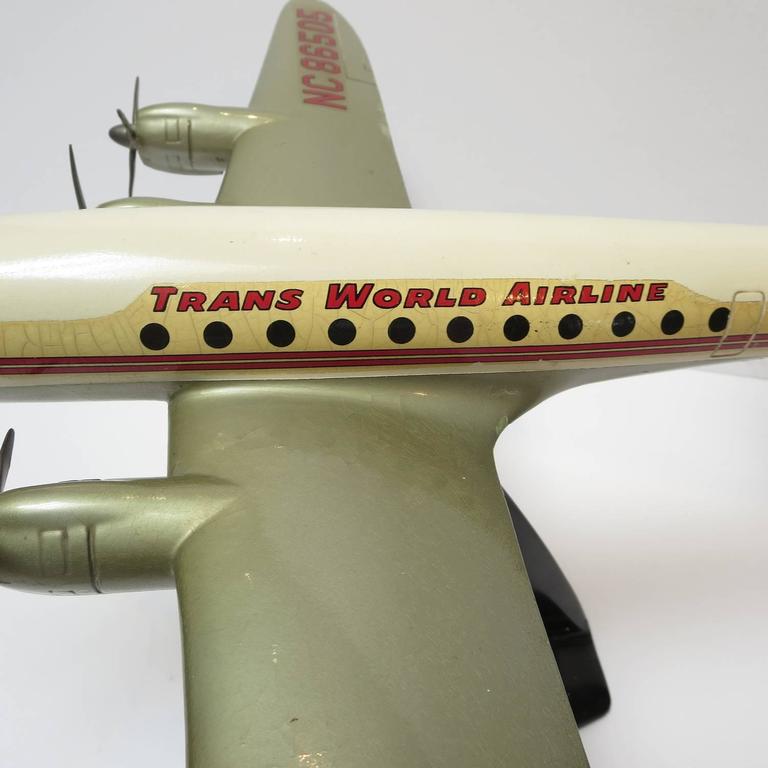 TWA Constellation Painted Metal Executive Desk Model at 1stdibs